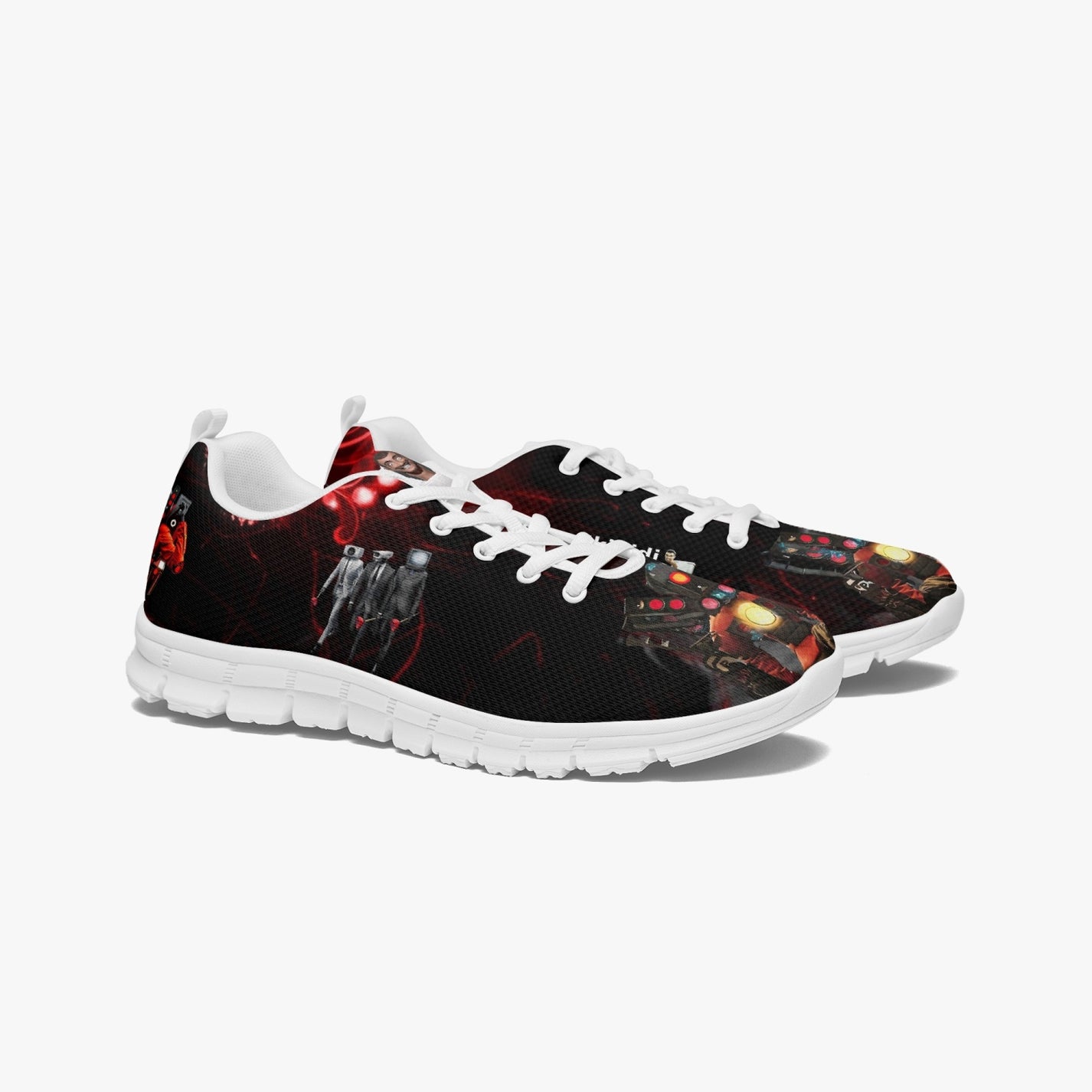 Adult Skibidi Toilet Sneakers - White/Black – firebeastus